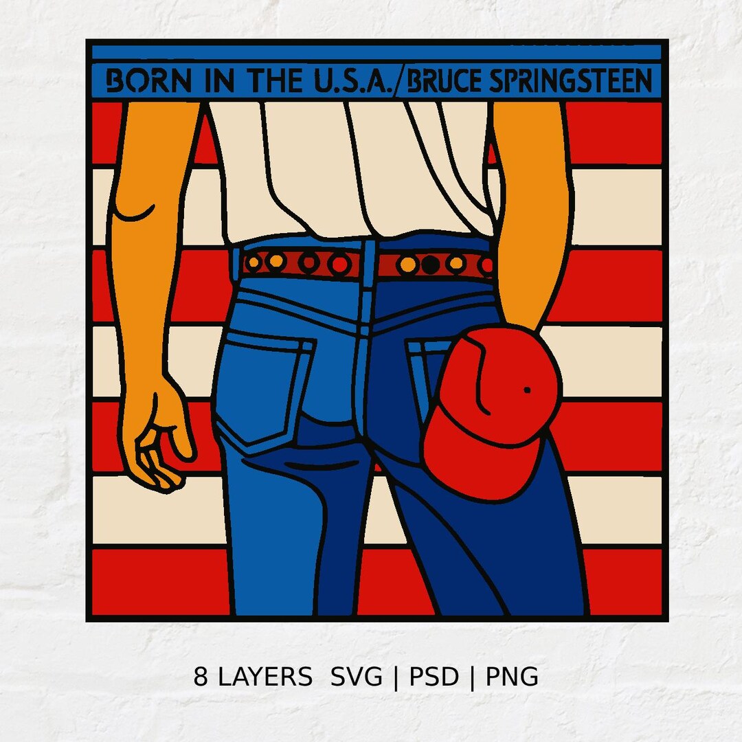Bruce Springsteen Born in the U.S.A. SVG – Layered Laser Cut Files ...