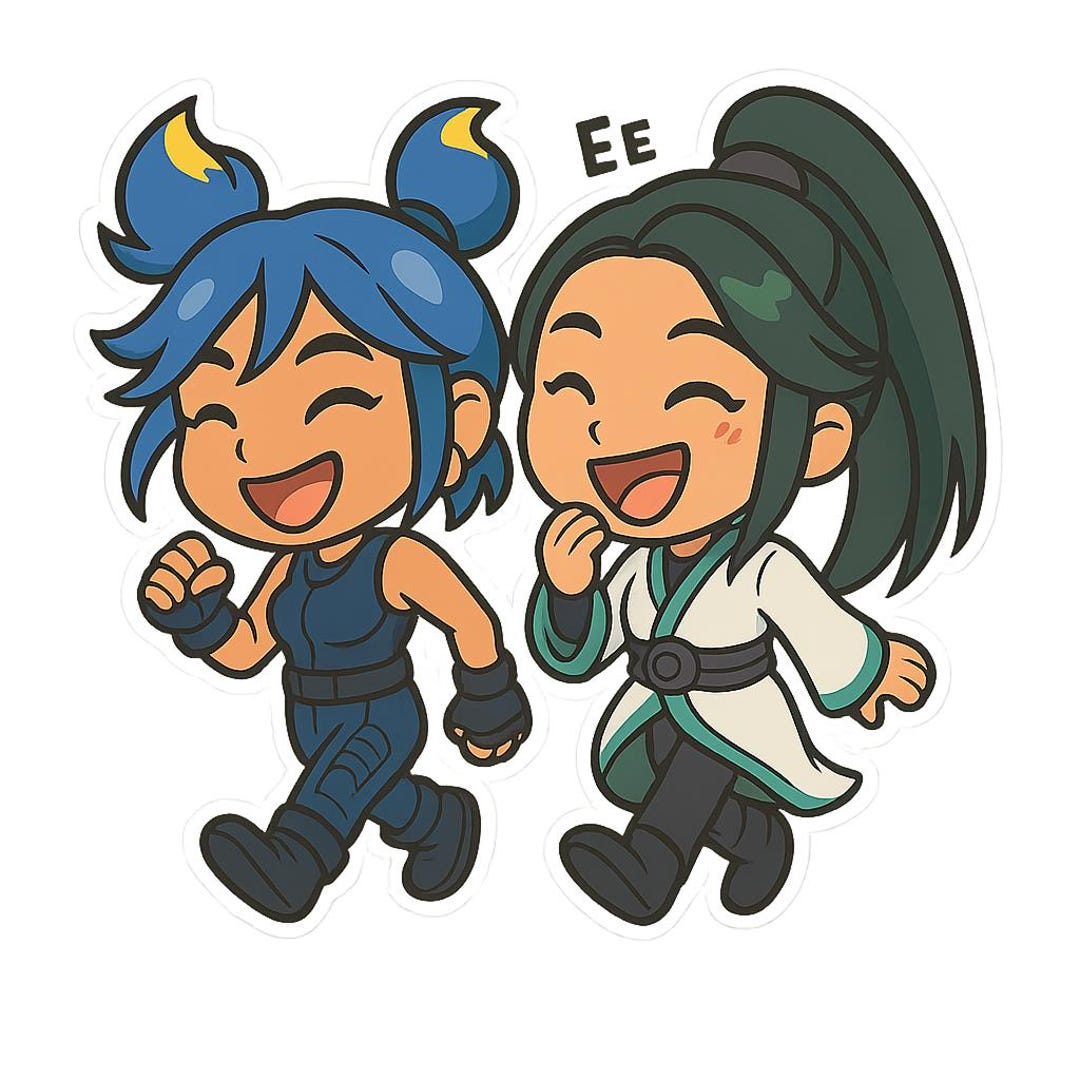 Valorant Neon & Sage Chibi Sticker - Etsy