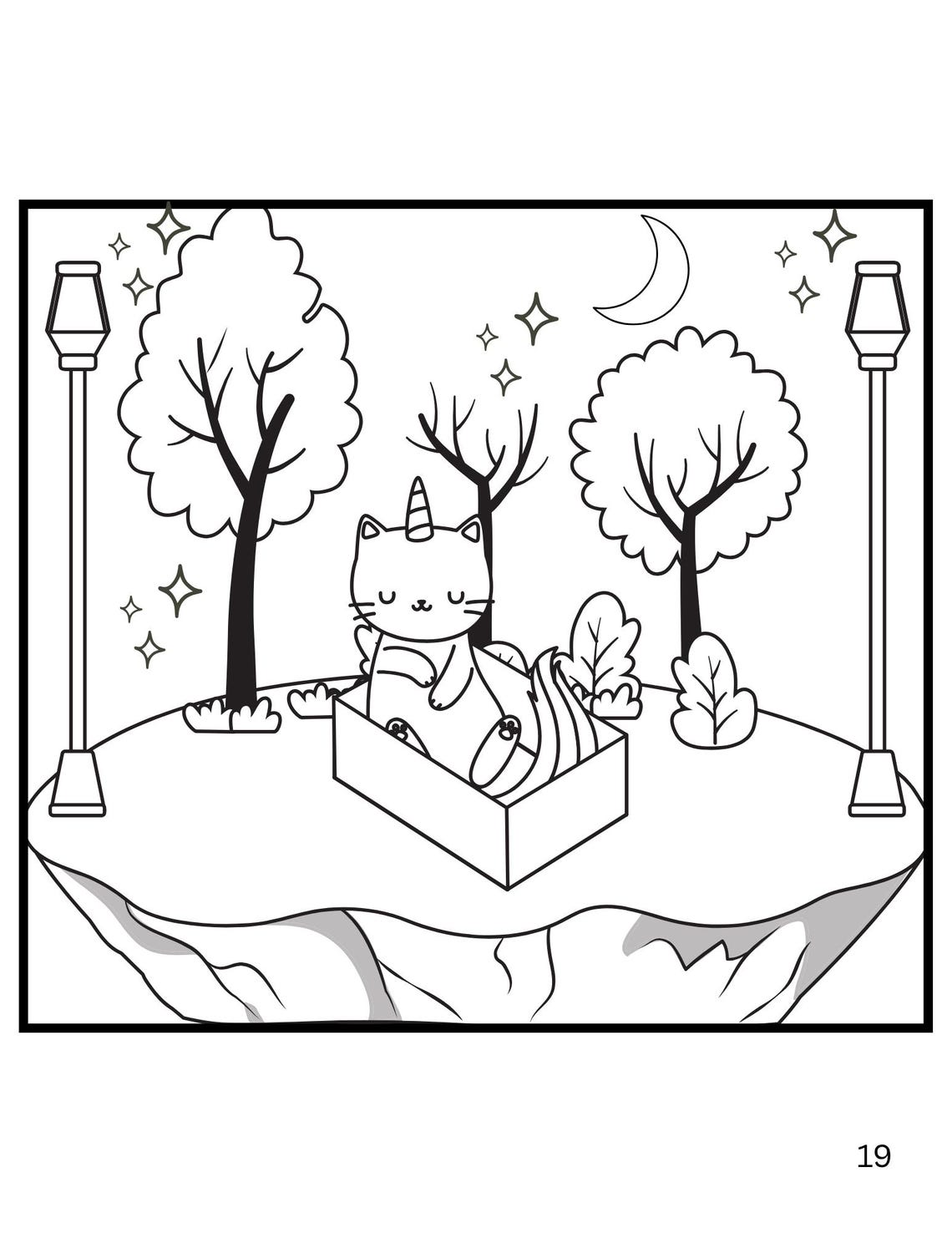 Coloring Pages for Anyone | Caticorn | Magical Cats | Unicorn Cats ...
