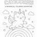 Coloring Pages for Anyone | Caticorn | Magical Cats | Unicorn Cats ...
