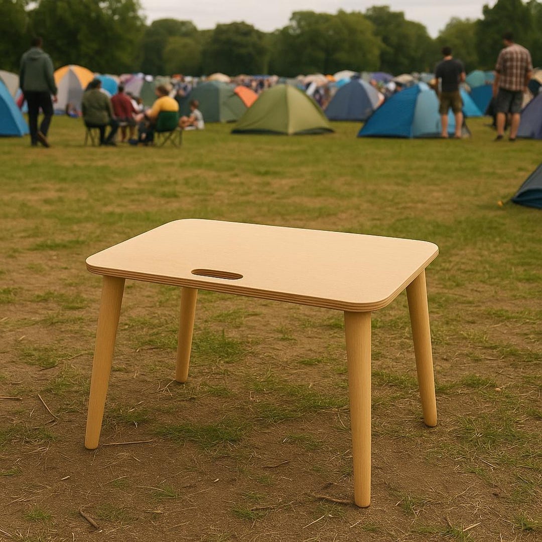 Foldable Plywood Small Desk: Portable Camping & Balcony Table - Etsy