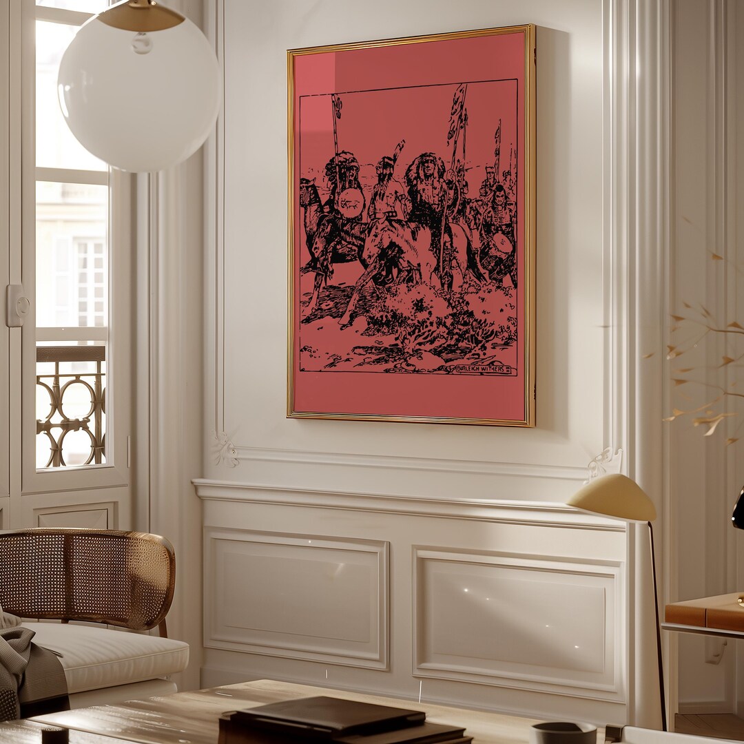 Lakota Sioux Indian Warriors Poster Print, Native American Art Decor ...
