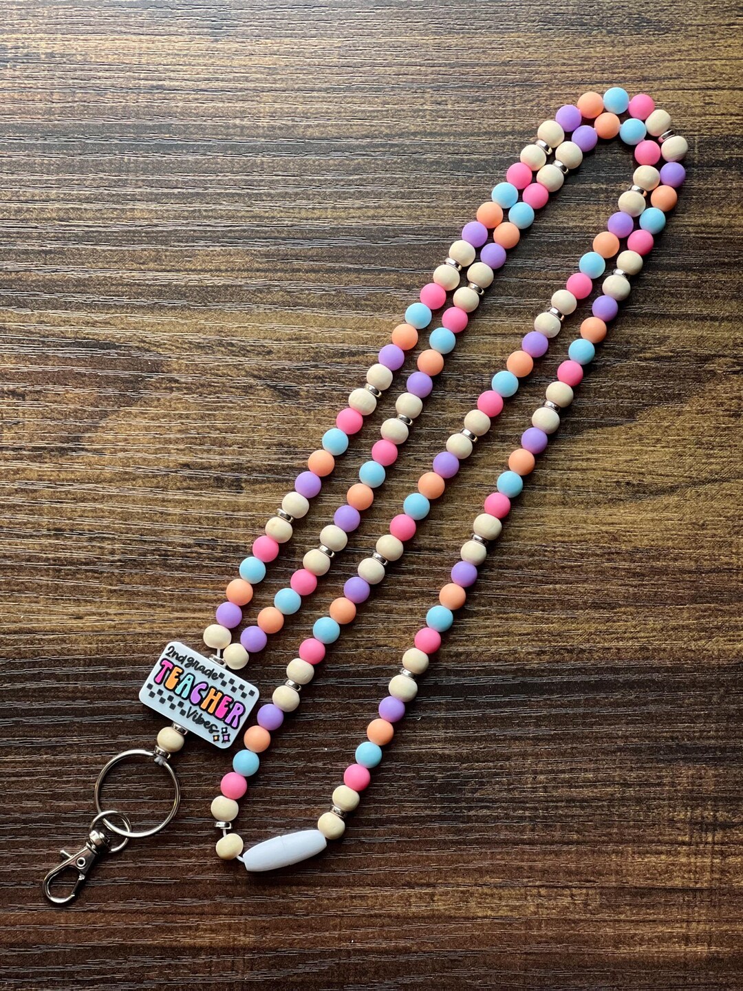 Teacher Lanyard | Teacher Vibes Colorful - Etsy