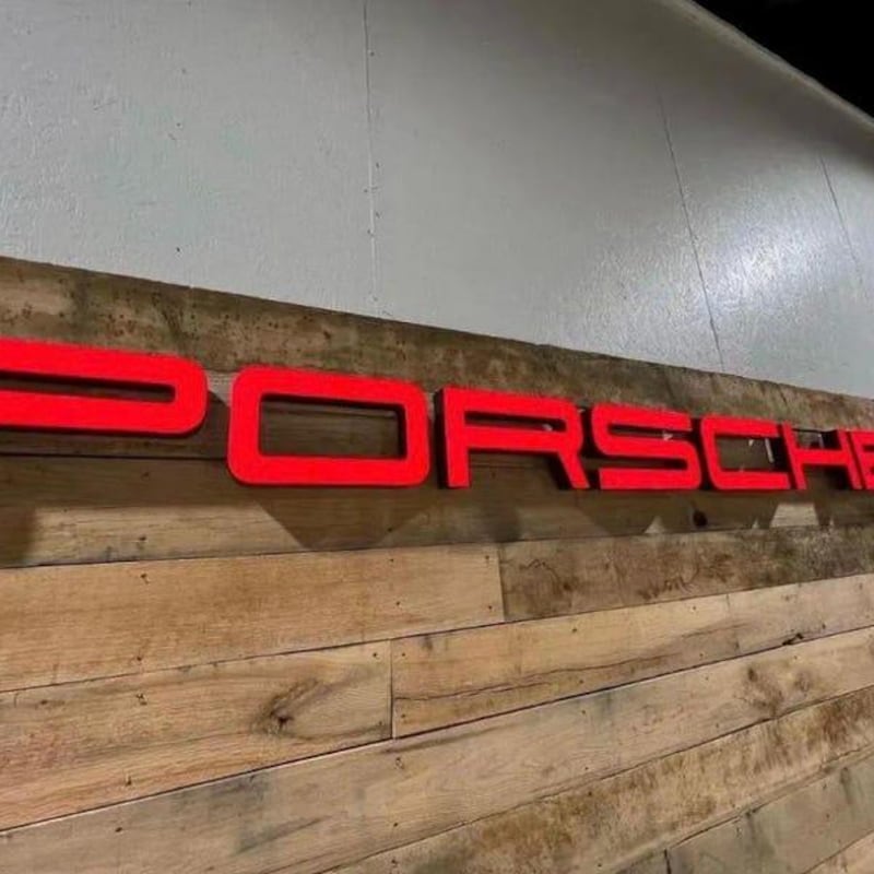 Porsche Logo Led Sign - Etsy UK