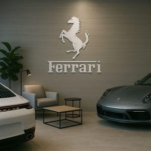 Ferrari Wall Lettering & Crest Set – With Tape - Mounting Template - Etsy
