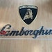 Lamborghini Wall Lettering & Crest Set – With Tape - Mounting Template ...