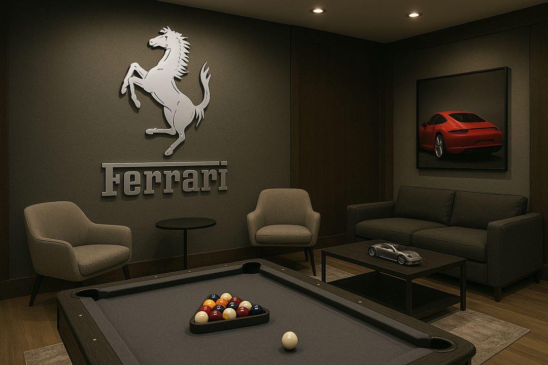 Ferrari Wall Lettering & Crest Set – With Tape - Mounting Template - Etsy