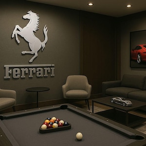 Ferrari Wall Lettering & Crest Set – With Tape - Mounting Template - Etsy