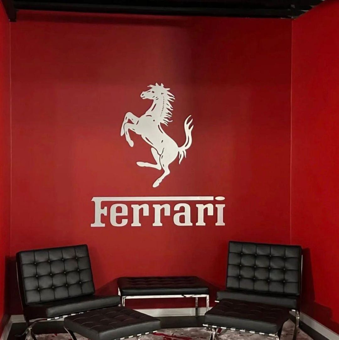 Ferrari Wall Lettering & Crest Set – With Tape - Mounting Template - Etsy