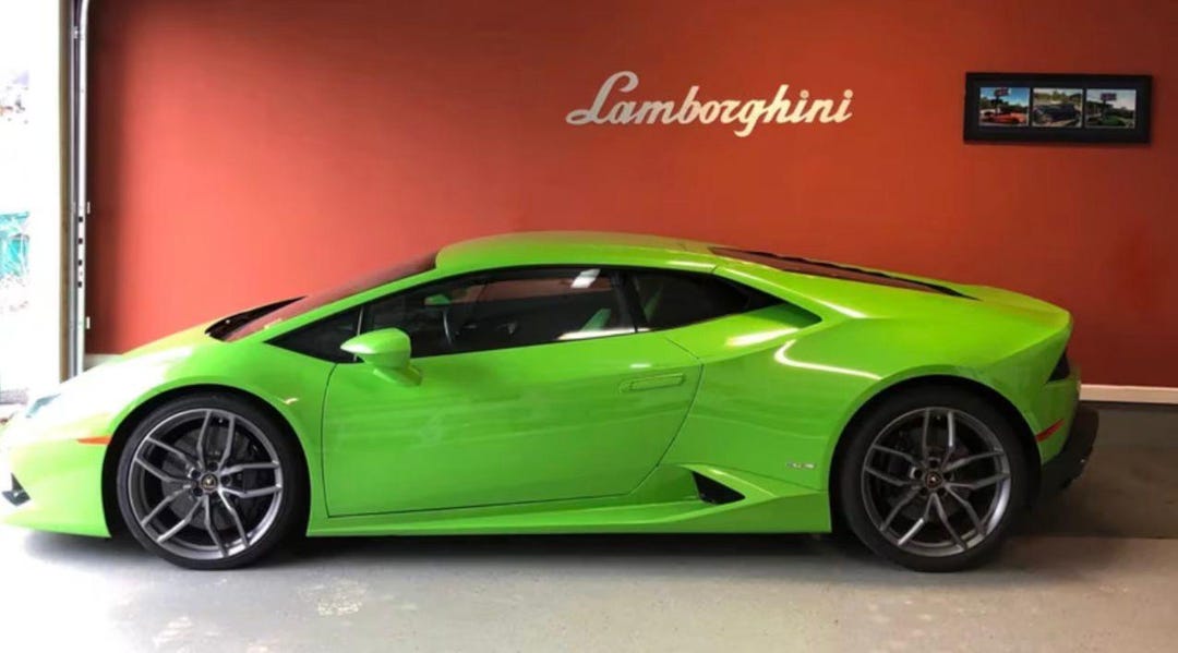 Lamborghini Wall Lettering & Crest Set – With Tape - Mounting Template ...