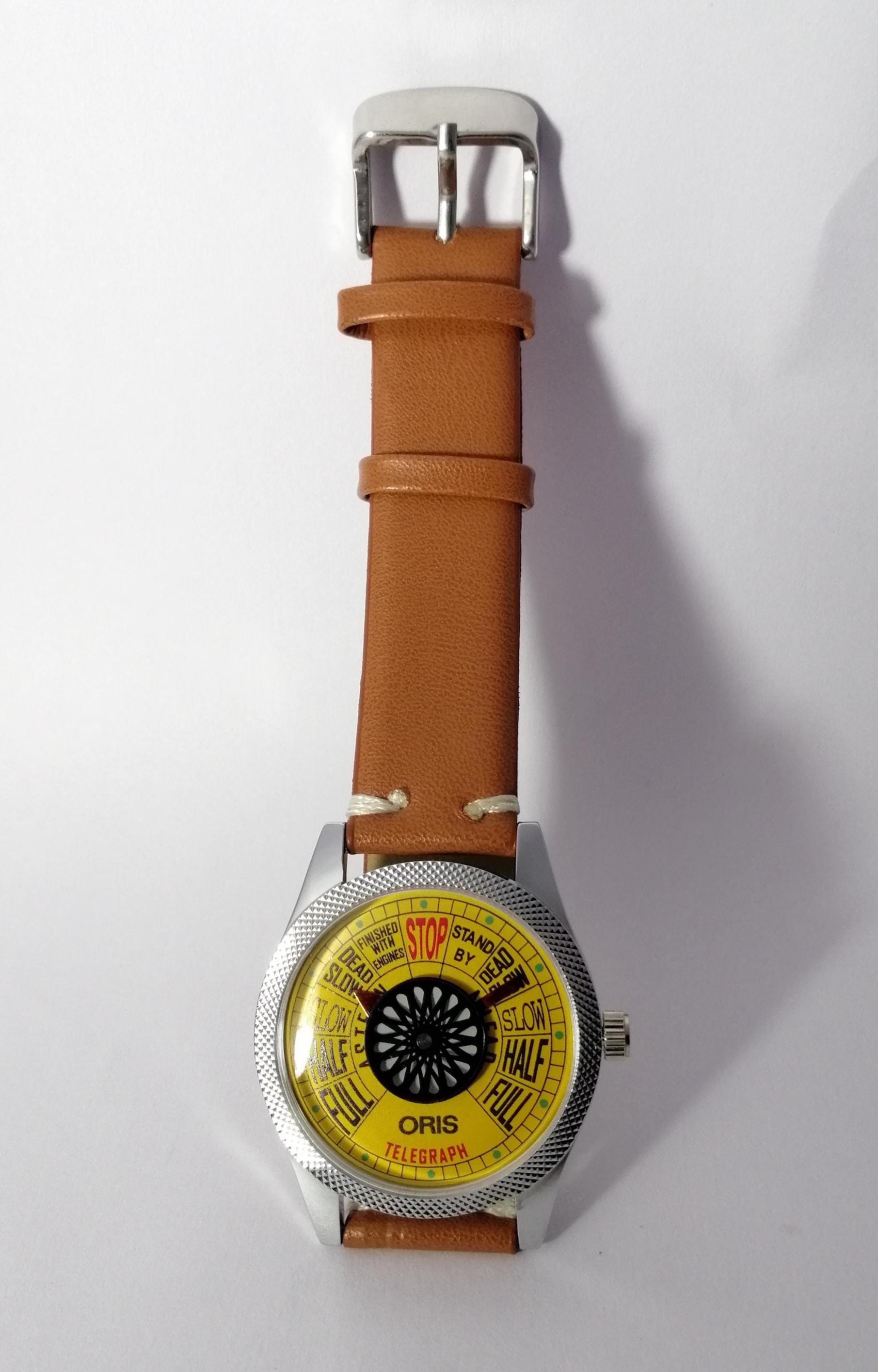 Rare Vintage Oris Yellow Dial Hand Winding FHF Movement ST-96 Swiss ...