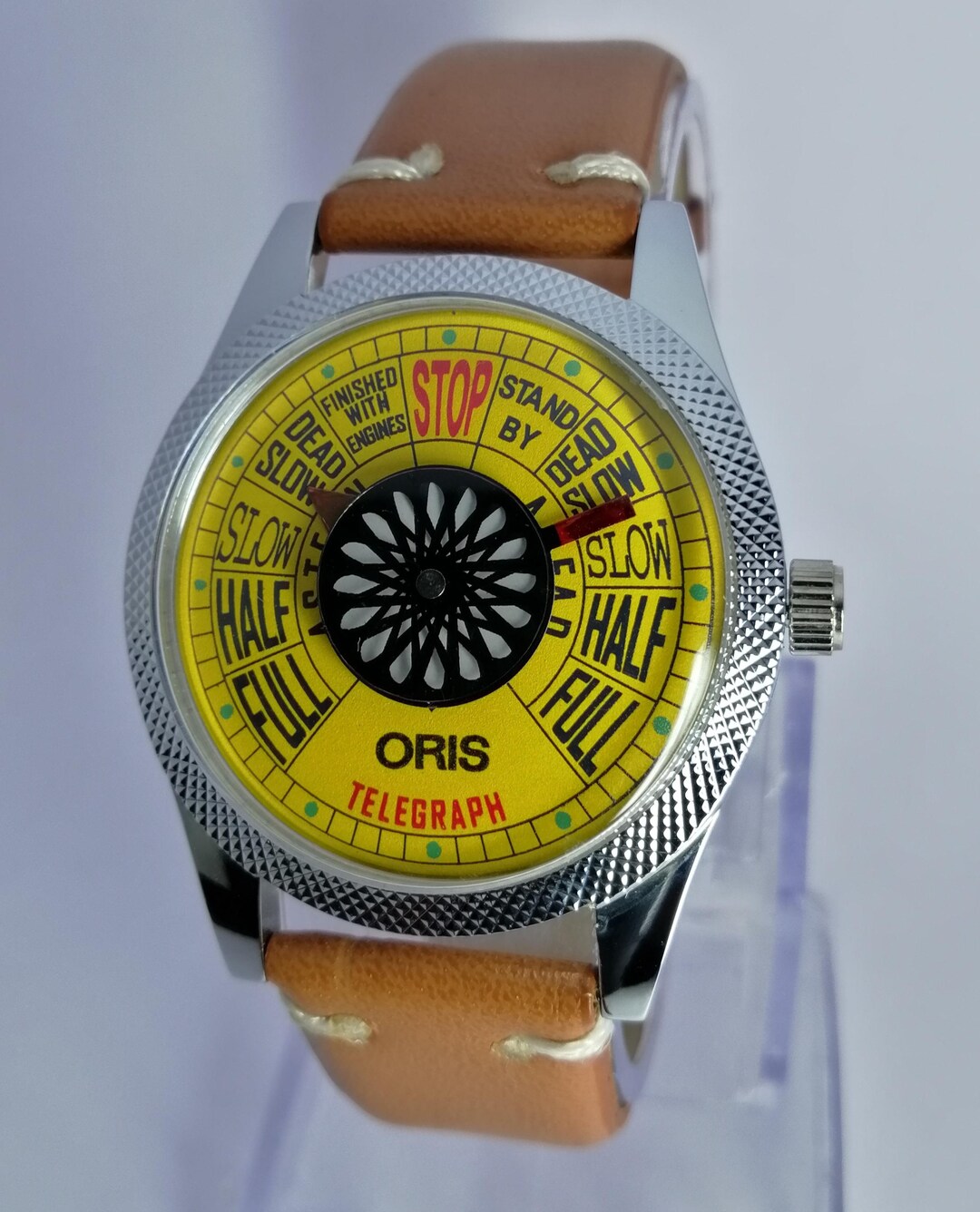 Rare Vintage Oris Yellow Dial Hand Winding FHF Movement ST-96 Swiss ...