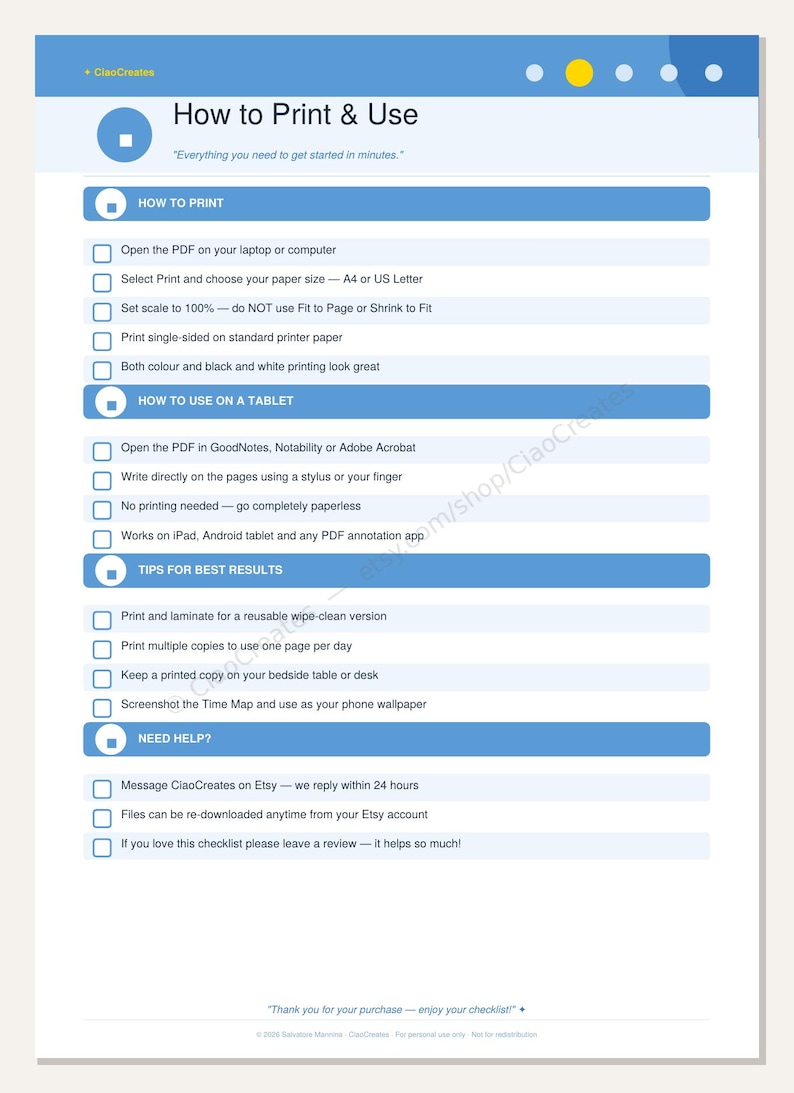 ADHD Morning Routine Checklist Printable | Daily Planner | Time Map ...