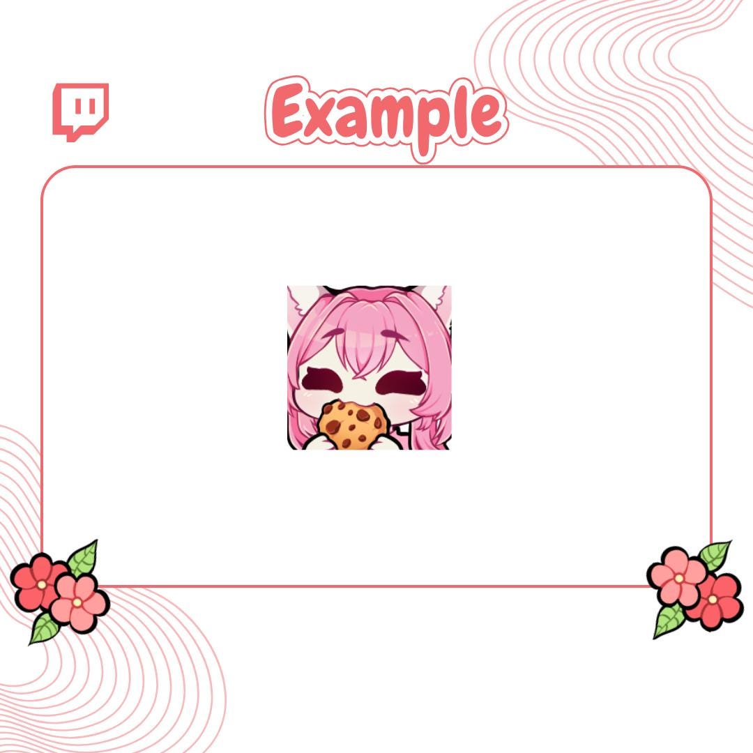 Eating Cookie Twitch Kawaii Chibi Emote Base for Affiliates - Etsy