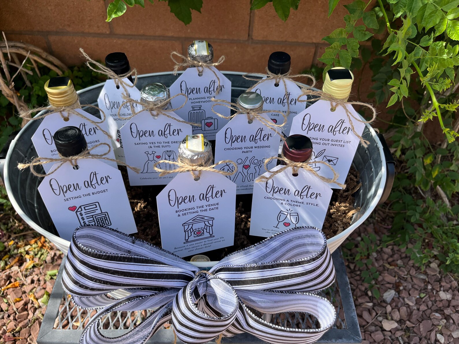 Printable Engagement Gift Tag Labels for Wine Bottles, Funny Wedding ...