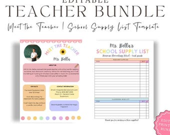 Back to School Printable Template for Teachers | Editable Canva Design ...