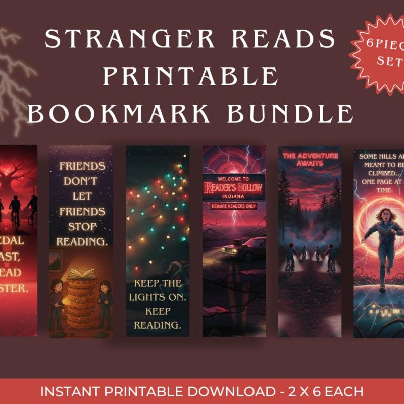Stranger Thingd Bookmark - Etsy