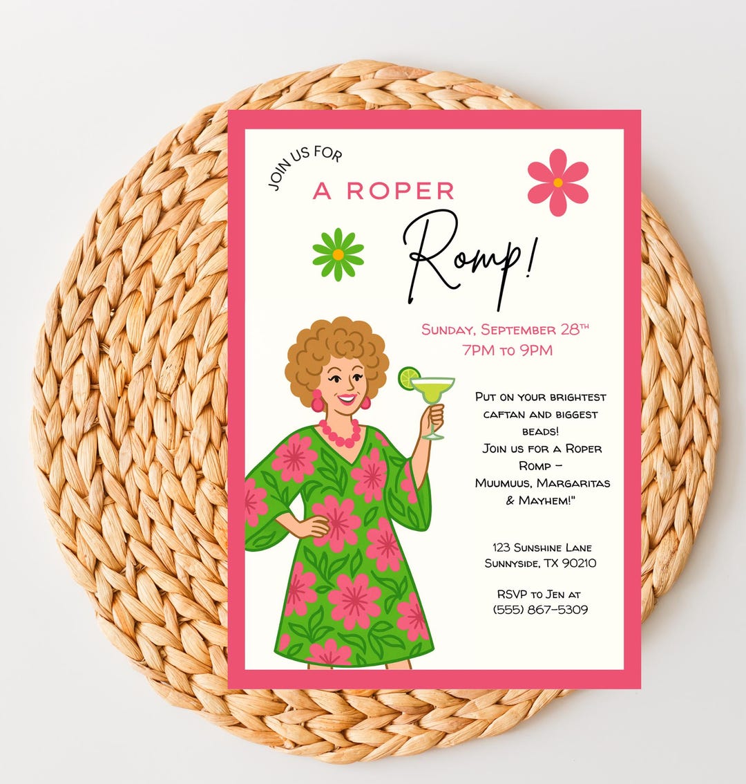 Roper Romp Invitation | Canva Template 5x7 + Social Media Size | Mrs ...