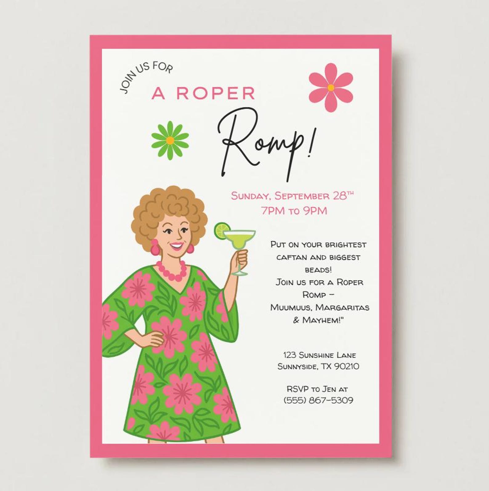 Roper Romp Invitation | Canva Template 5x7 + Social Media Size | Mrs ...