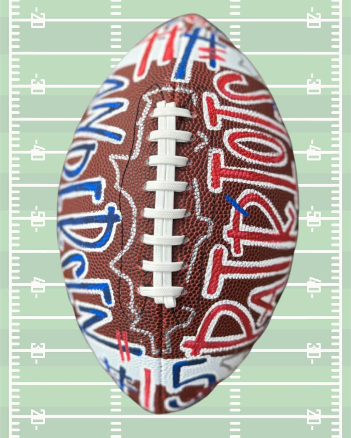 Custom Hand Painted Football - Etsy