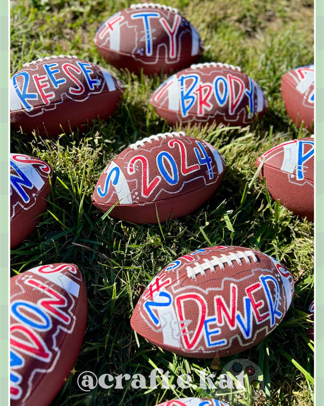 Custom Hand Painted Football - Etsy