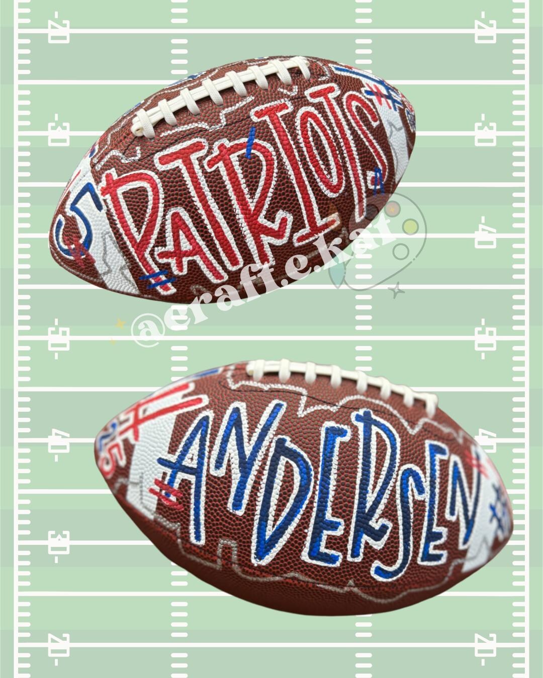 Custom Hand Painted Football - Etsy