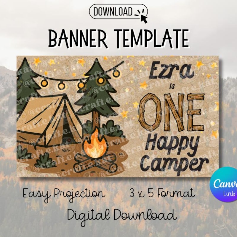 One Happy Camper Banner - Etsy
