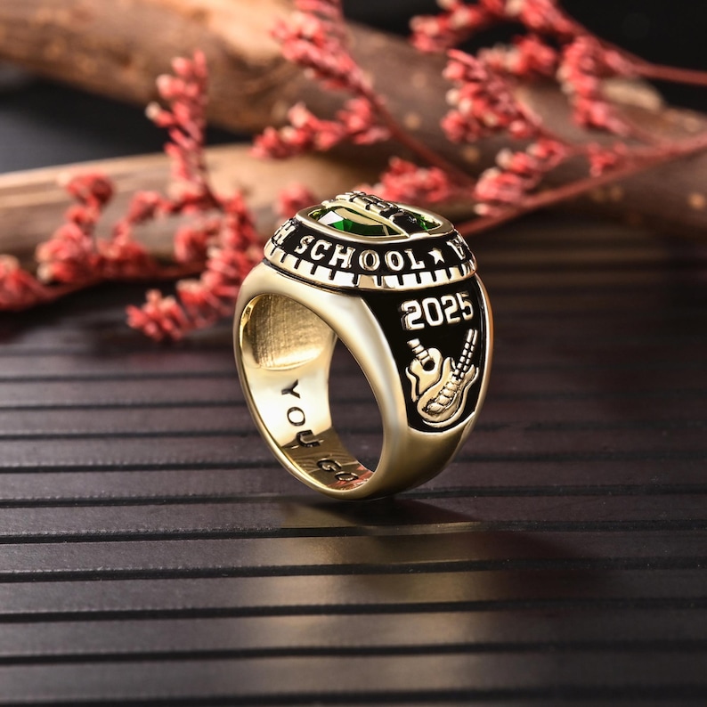 Personalized Graduation Ring, Custom High School Sports Class Ring for ...