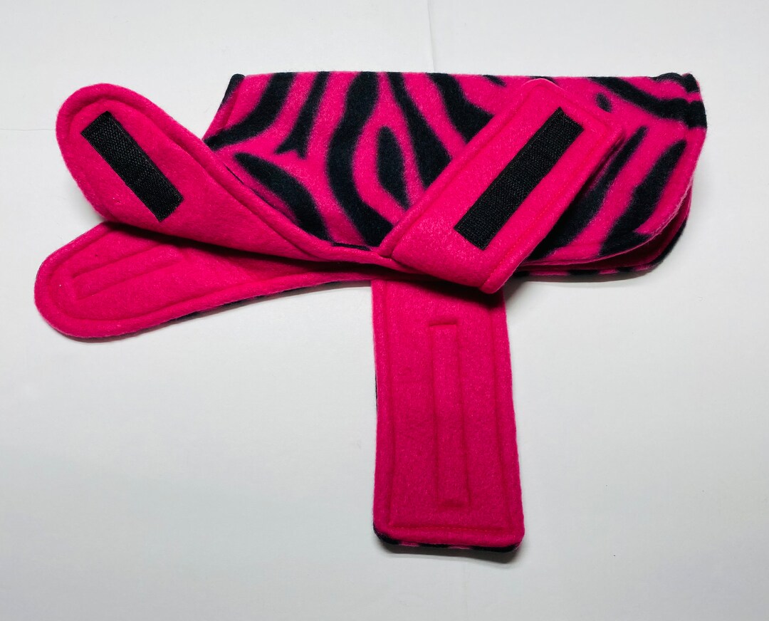 Pink Zebra - Reversible Fleece - Dog Coat Jacket - for Puppy Adult Dog ...