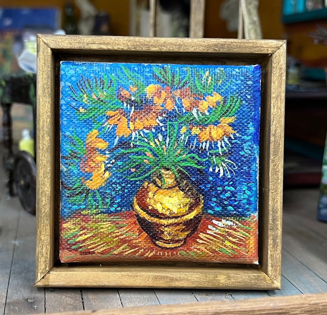 Miniature Art, Hand Painted Van Gogh - Etsy