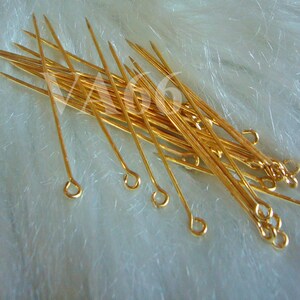 DIY Sharp End Head Pin Eye Pin for Scarf Jarum Eyepins 43mm Gold N ...