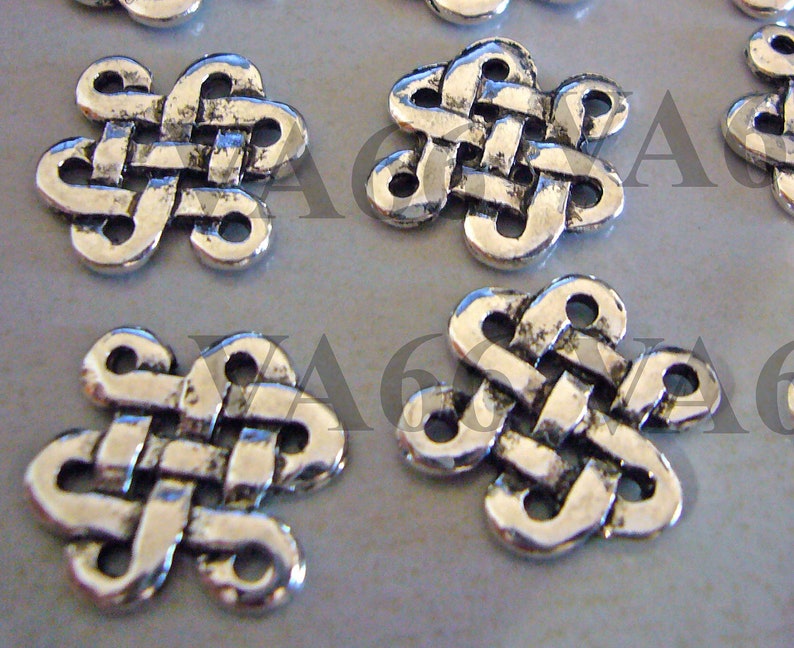 Tibetan Silver Separators Infinity Knot Good Luck Feng Shui - Etsy