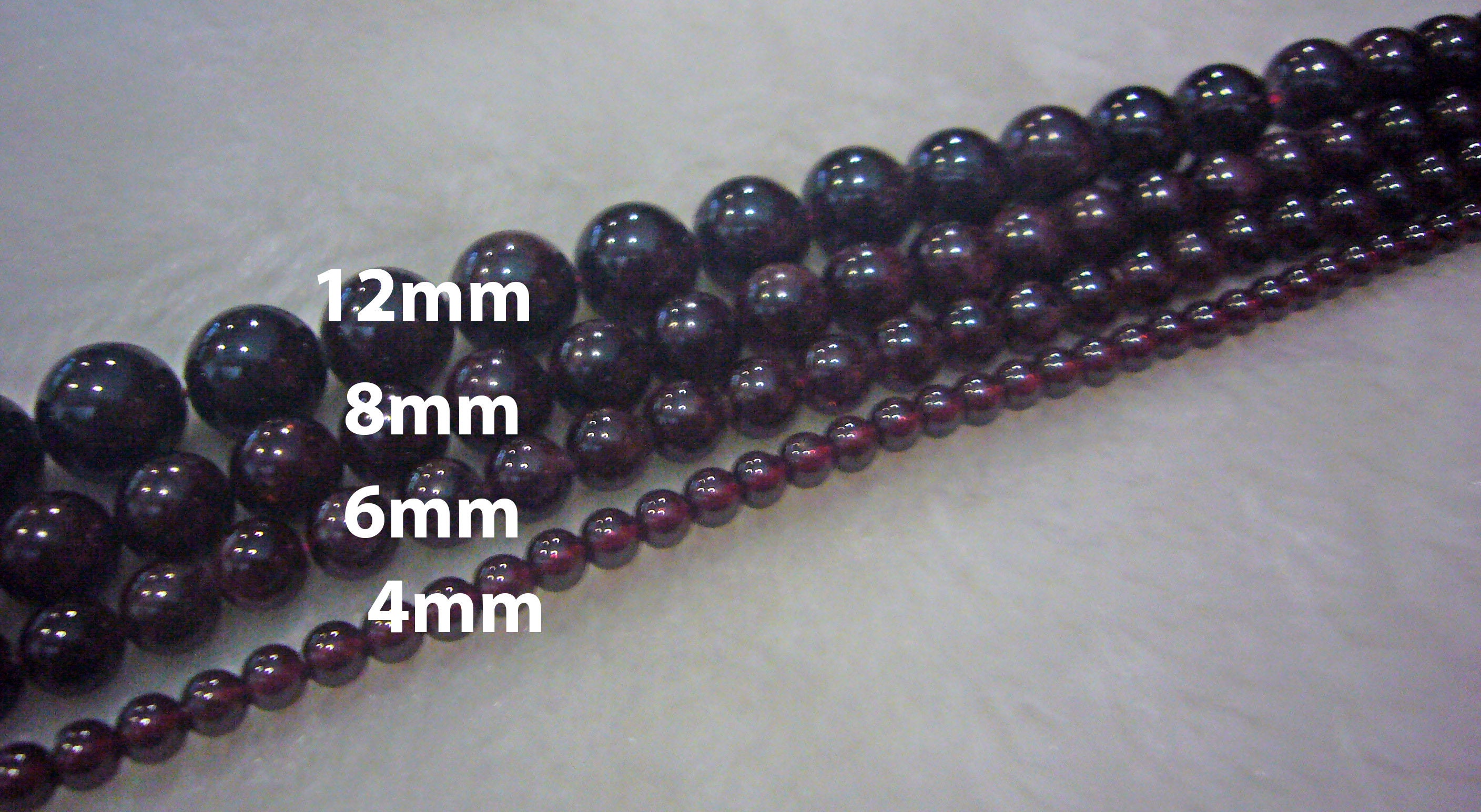 DIY 4mm 6mm 8mm 12mm Garnet Gemstone Round Maroon Gemstones | Etsy