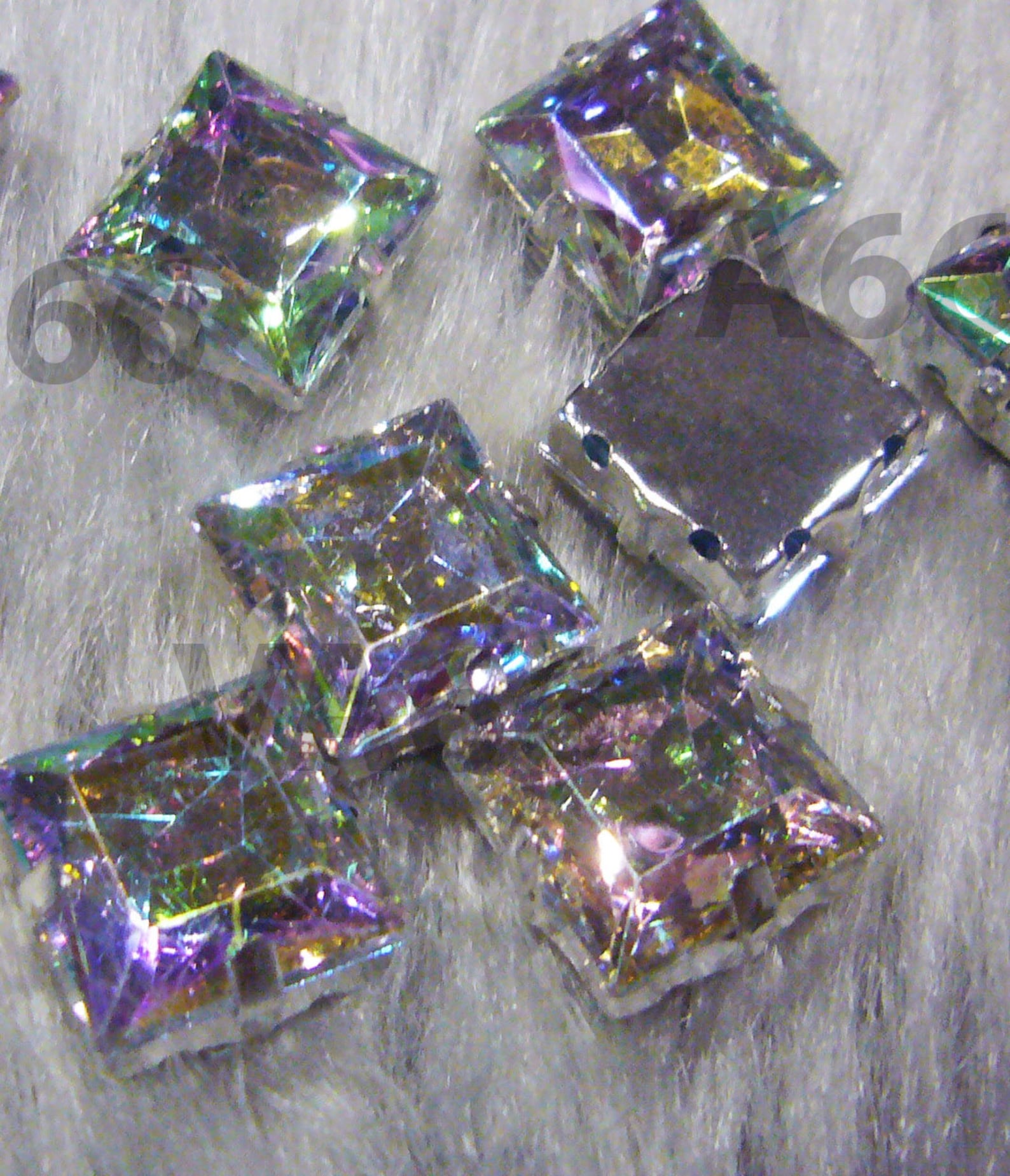 DIY Crystal AB Square 12mm Sew on Rhinestones 8 Hole 15p - Etsy