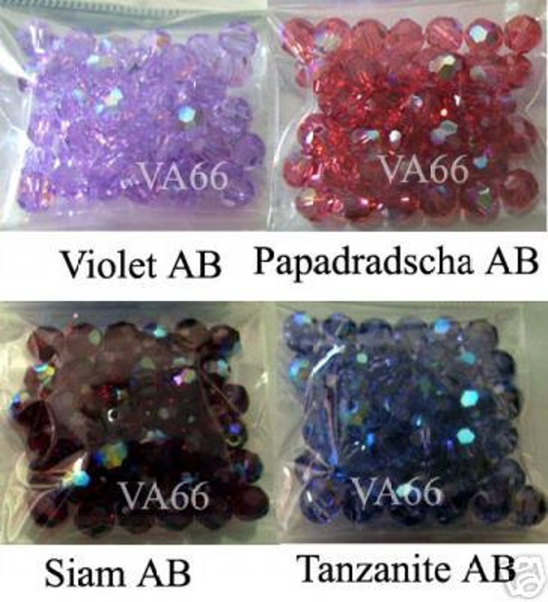 6mm AB 5000 Austrian Swarovski Crystal Round Mix B 20p Violet Ab ...