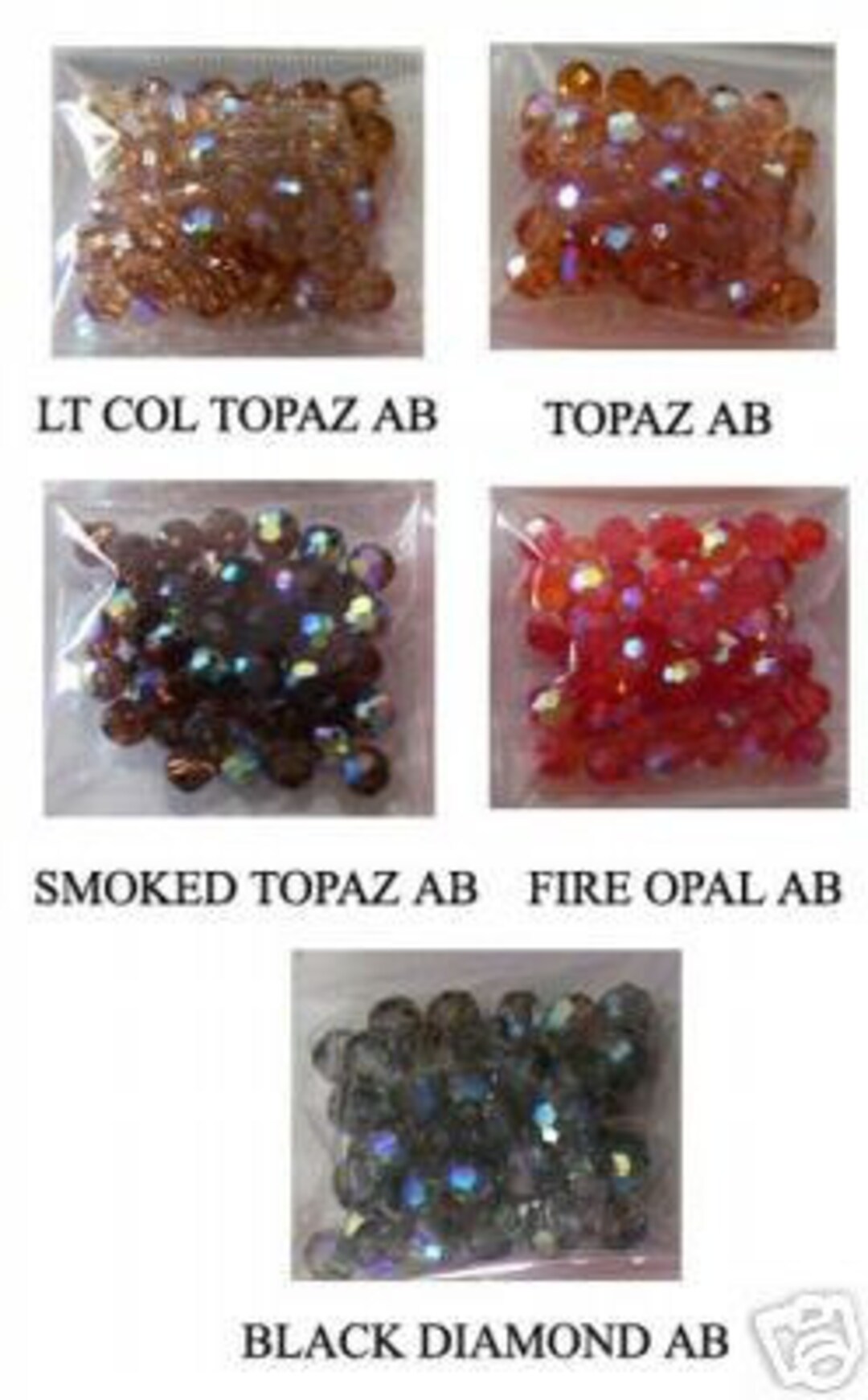6mm AB 5000 Austrian Swarovski Crystal Round Mix D 25p Lt Colorado ...