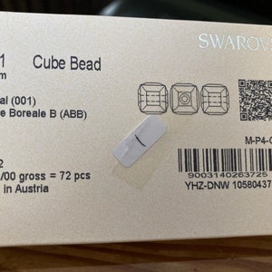 2p 5601 10mm Swarovski CRYSTAL AB Cube Beads Aurore Boreale Rainbow Cubes Loose Beads Jewelry ...