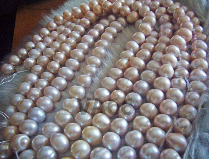 DIY 15 Fresh Water Pearls 11mm 12mm Pink Peach Pearls | Etsy