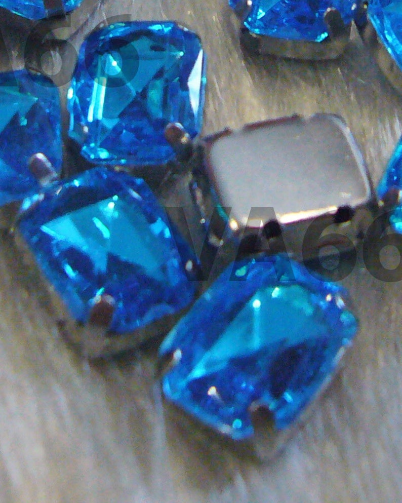 Sew on Rhinestones Crystal Sapphire Blue DIY Emerald Princess - Etsy