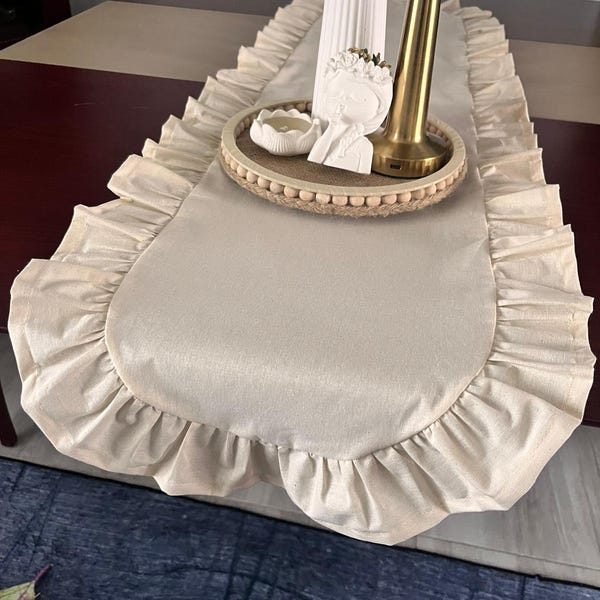 Ruffled Table Runner - Etsy