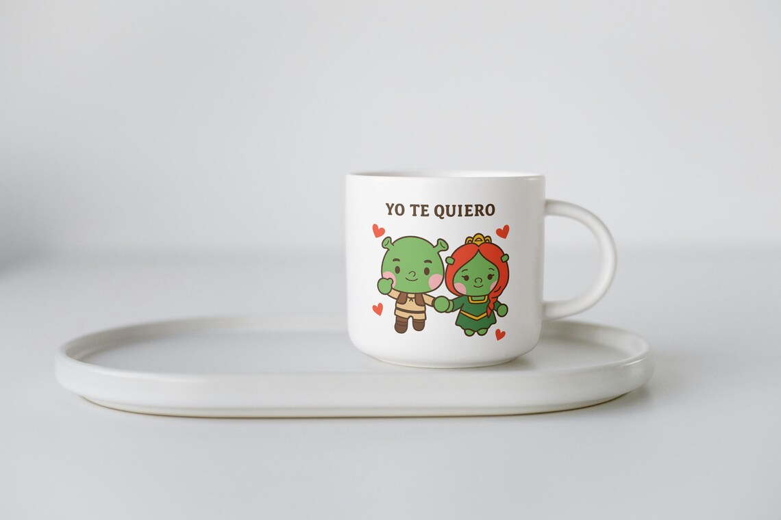Shrek and Princess Fiona Svg | Cute Kawaii Love Couple Vector | Yo Te ...