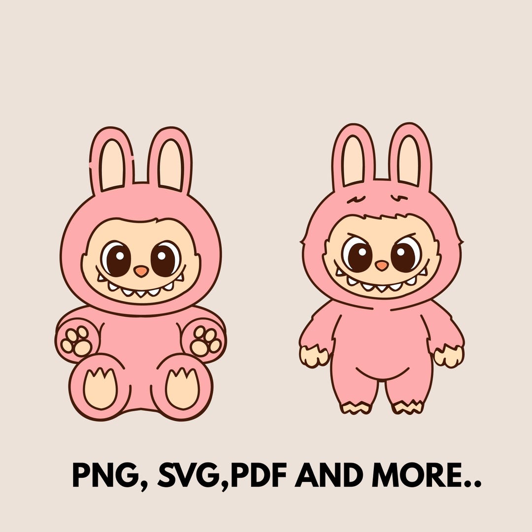 Labubu Designs SVG Bundle, Labubu Clipart, Labubu PNG, Cute Labubu ...