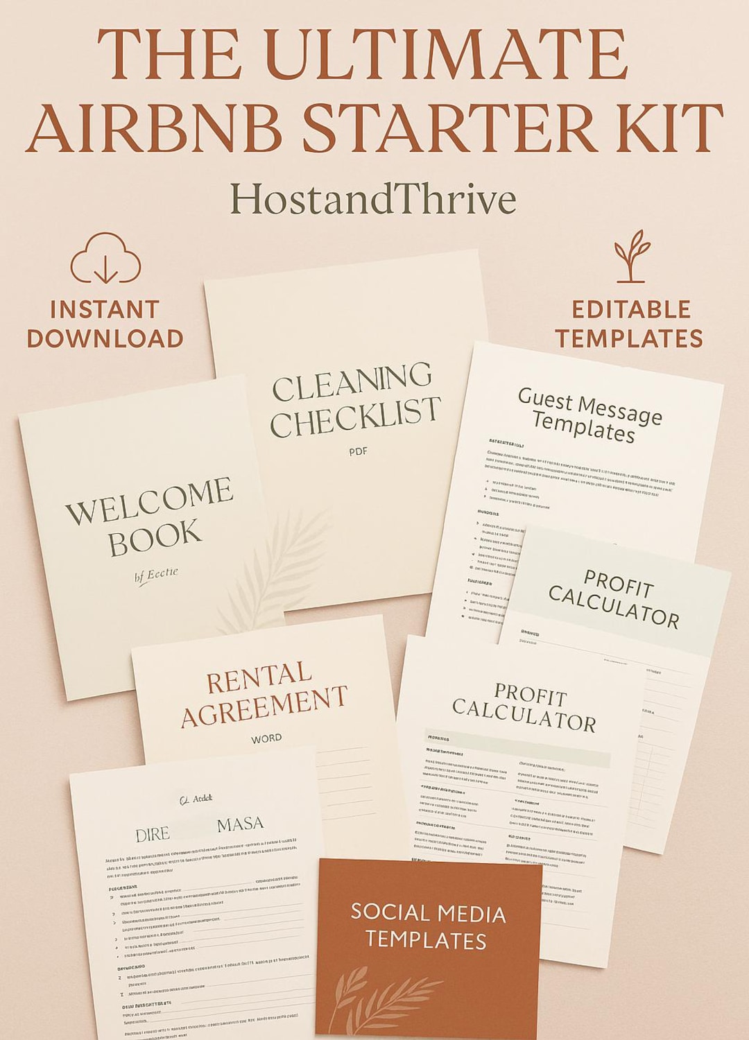The Ultimate Airbnb Starter Kit | Editable Canva + Docs Bundle for ...