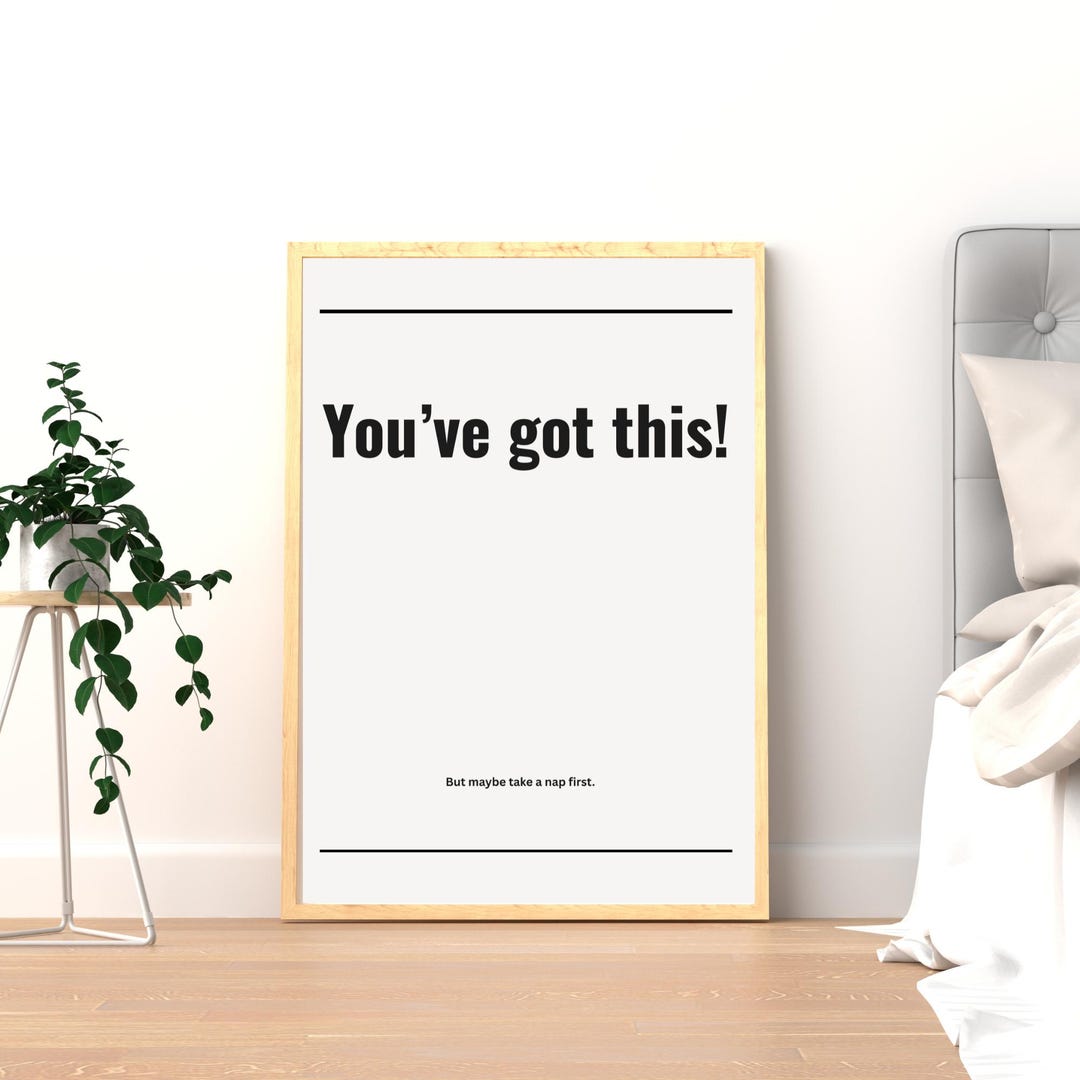 Funny Nap First Printable Wall Art: Minimalist Office Decor (digital ...