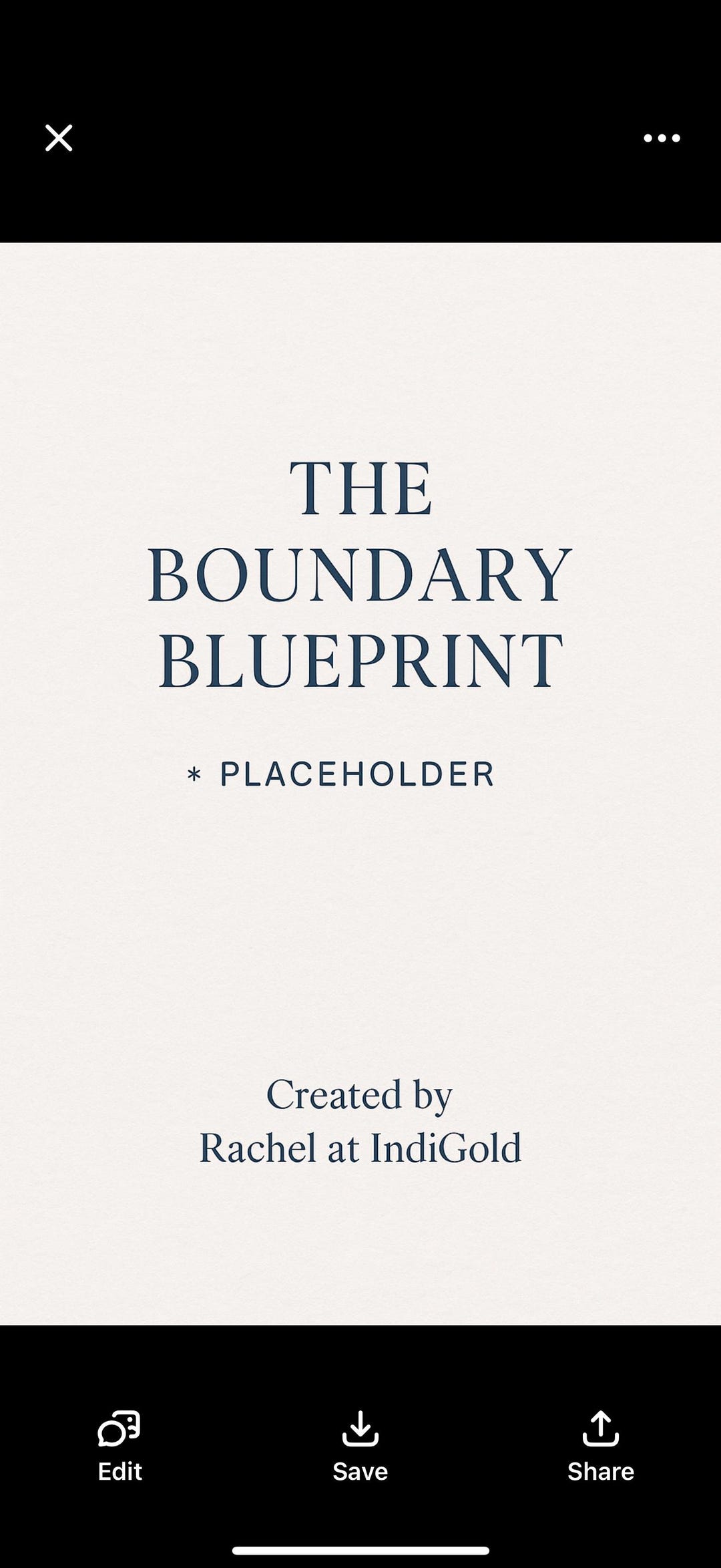 The Boundary Blueprint - Placeholder - Etsy
