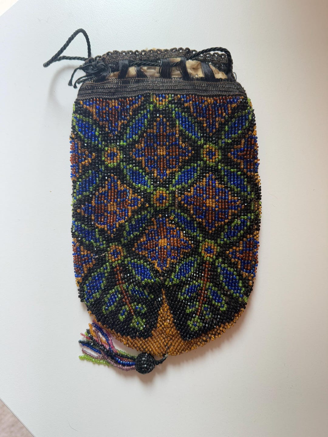 Antique Victorian Reticule Beadwork Bag - Etsy