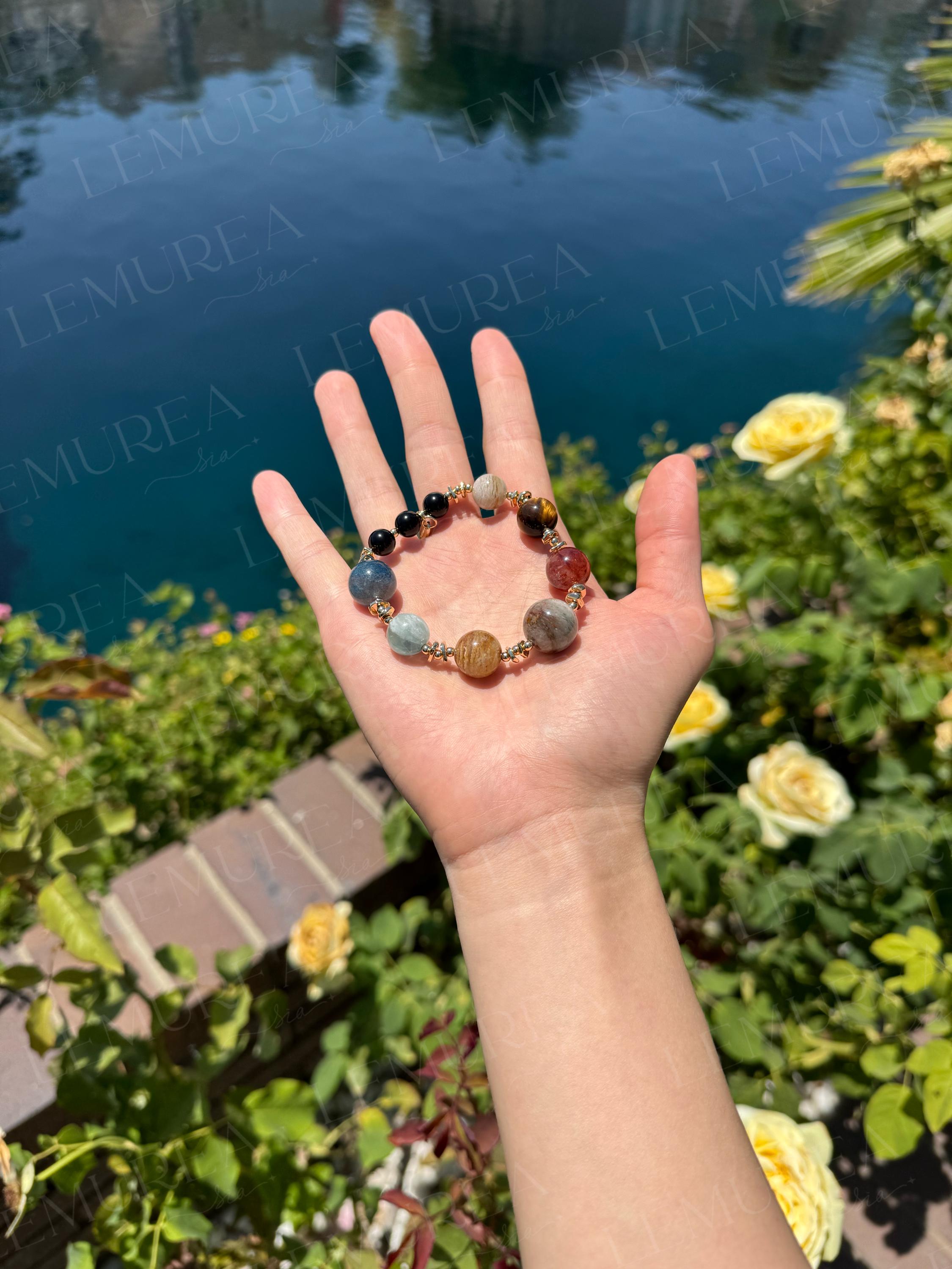 Solar System Bracelet: Natural Gemstone Planet Jewelry - Gift for ...