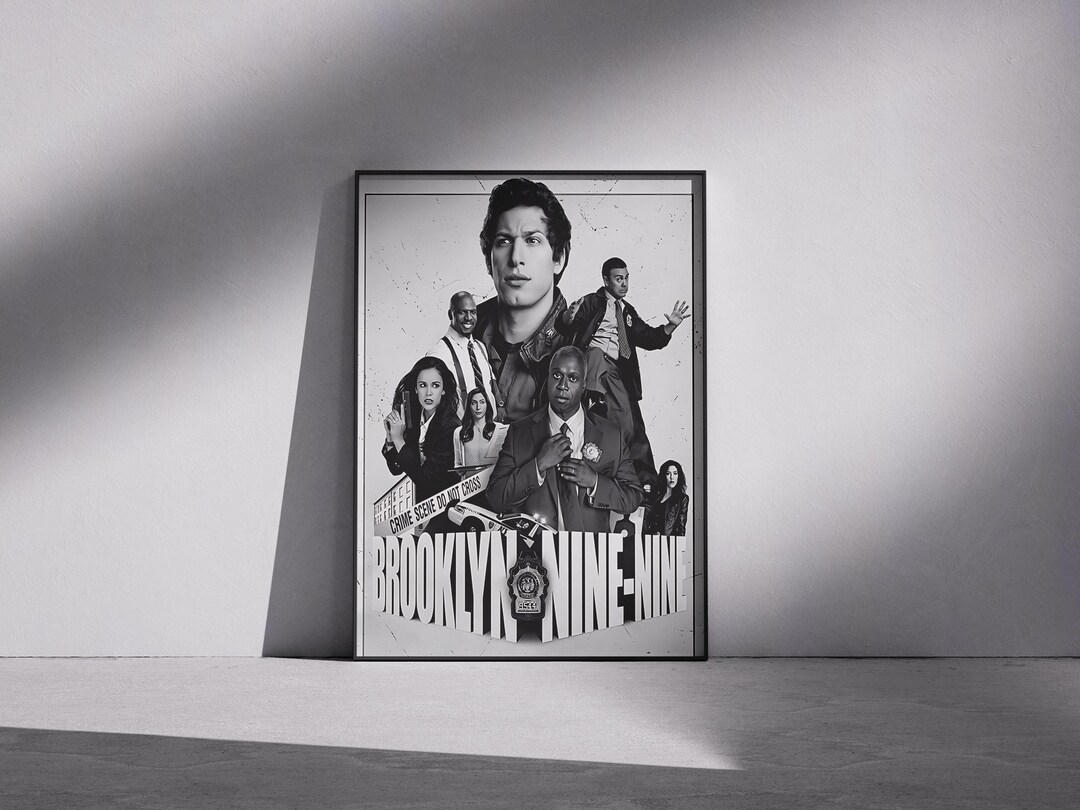 Brooklyn Nine-nine Themed Rolled Posters, B99 Black and White Poster ...
