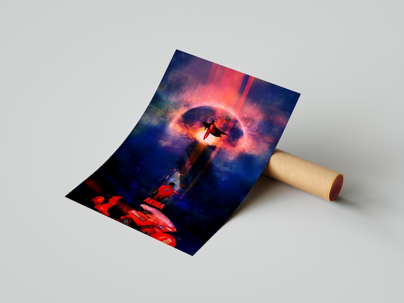 Akira Anime Poster – Neo Tokyo Explosion, Sci-fi Vaporwave Art - Etsy