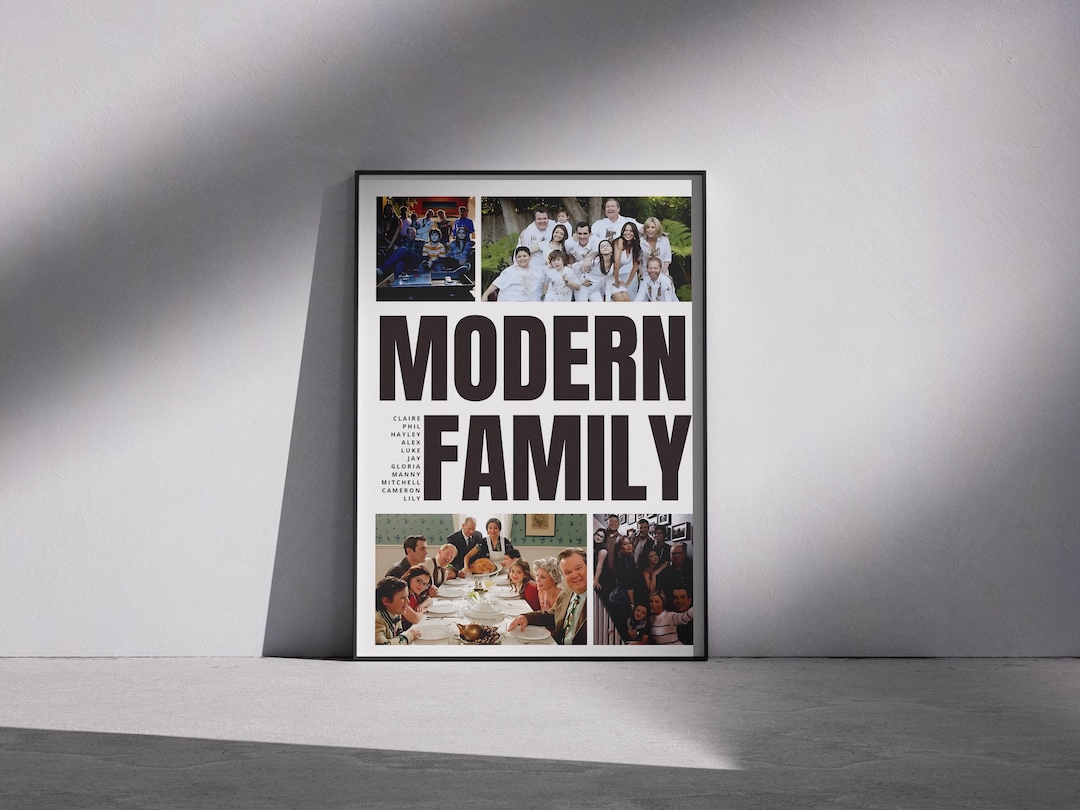 Modern Family TV Show Poster: Sitcom Wall Art, Cozy Living Room Decor ...